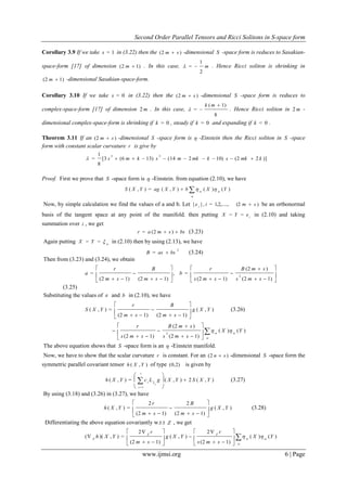 Second Order Parallel Tensors and Ricci Solitons in S-space form | PDF
