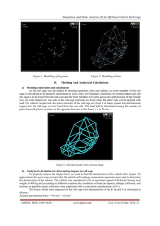 Simulation and Static Analysis of an Off-Road Vehicle Roll Cage | PDF ...