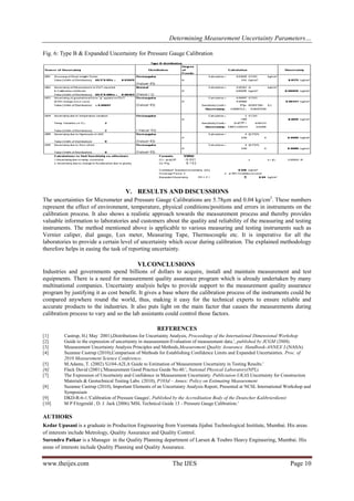 Determining Measurement Uncertainty Parameters for Calibration Processes | PDF