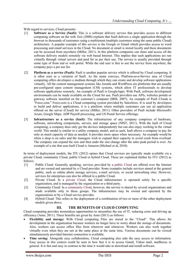 Understanding Cloud Computing, It's Services, Benefits, And Challenges ...