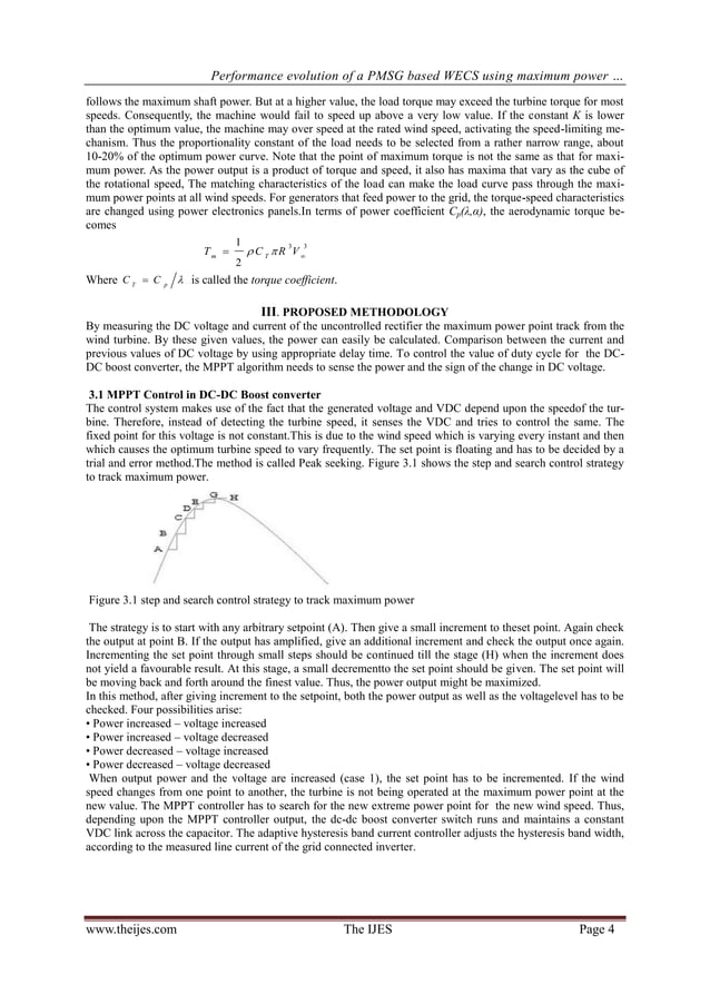 Performance evolution of a PMSG based WECS using maximum power point tracking method | PDF
