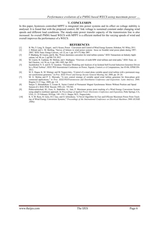 Performance evolution of a PMSG based WECS using maximum power point tracking method | PDF