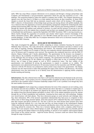 Application of Mobile Computing In Tertiary Institutions: Case Study of ...
