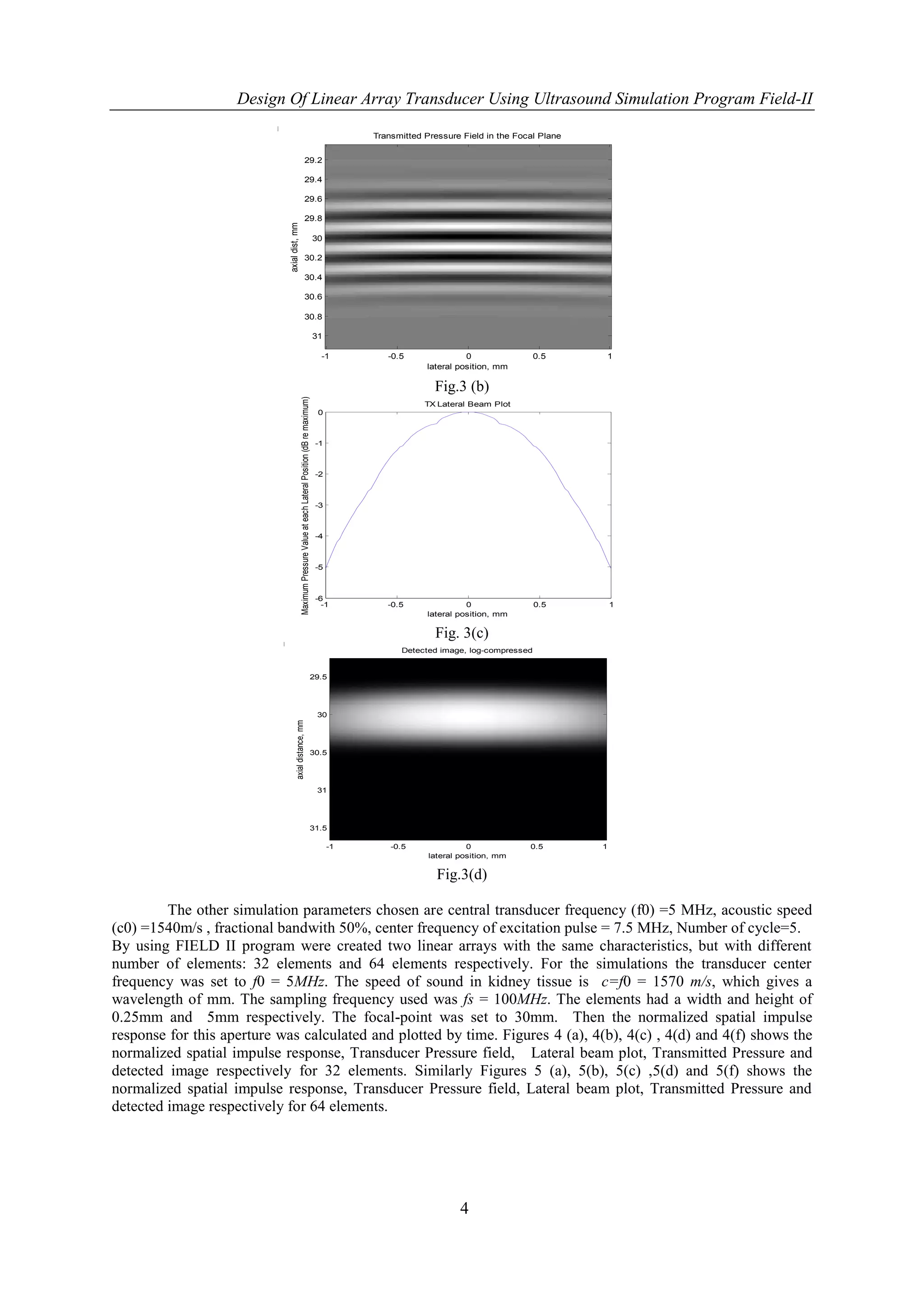 Design of Linear Array Transducer Using Ultrasound Simulation Program ...