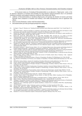 Evaluation of Effect of Low Dose Fentanyl, Dexmedetomidine and ...