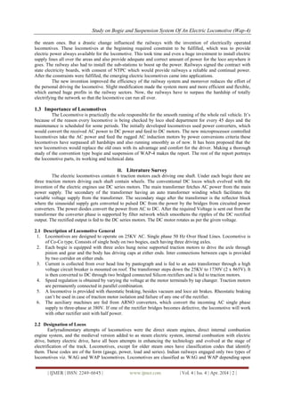 Study on Bogie and Suspension System of an Electric Locomotive (Wap-4 ...