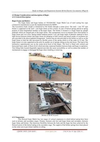 Study on Bogie and Suspension System of an Electric Locomotive (Wap-4 ...