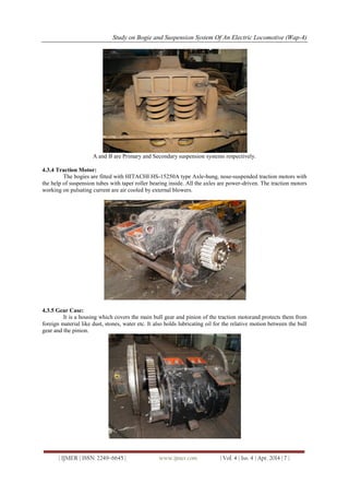 Study on Bogie and Suspension System of an Electric Locomotive (Wap-4 ...
