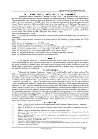 Optimization of Assembly Line and Plant Layout in a Mass Production Industry-A Literature Survey ...