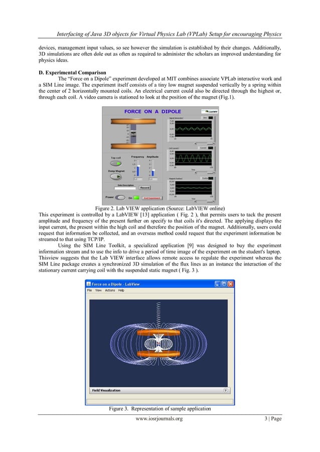 Interfacing of Java 3D objects for Virtual Physics Lab (VPLab) Setup ...