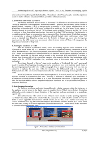 Interfacing of Java 3D objects for Virtual Physics Lab (VPLab) Setup ...