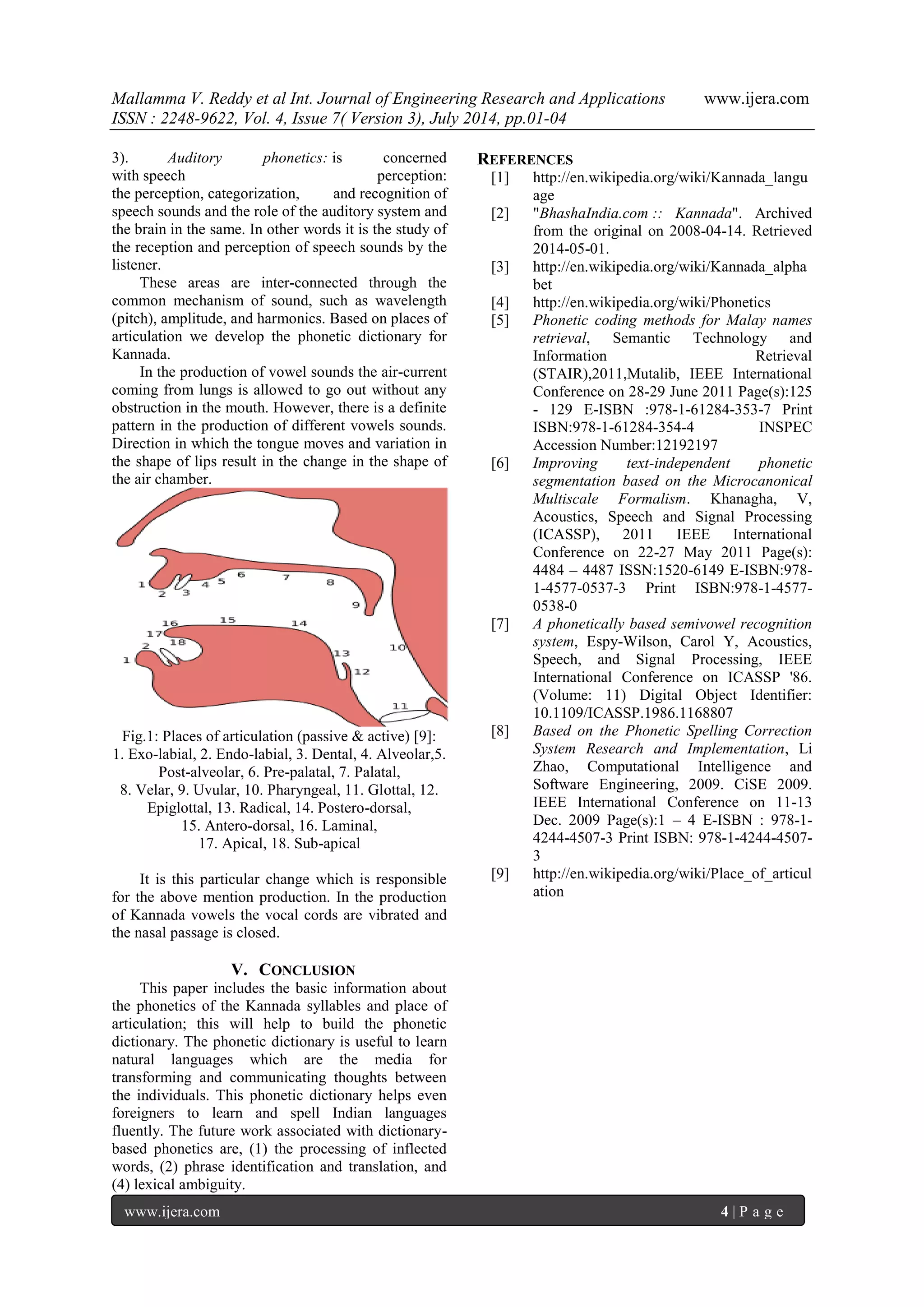 Phonetic Dictionary for Natural Language Processing: Kannada | PDF