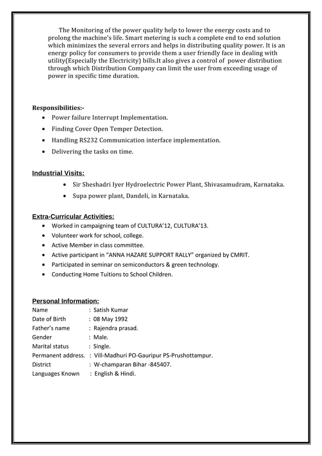 Satish Kumar_Resume | DOC