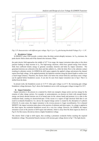 Analysis and Design of a Low Voltage Si LDMOS Transistor | PDF ...