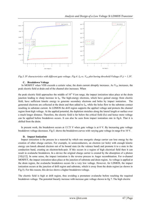 Analysis and Design of a Low Voltage Si LDMOS Transistor | PDF