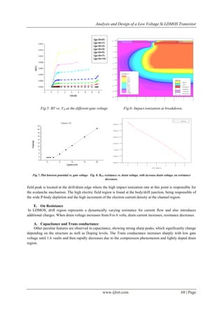 Analysis and Design of a Low Voltage Si LDMOS Transistor | PDF ...