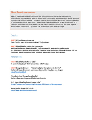 DevOps & continuous delivery - Sogeti | PDF