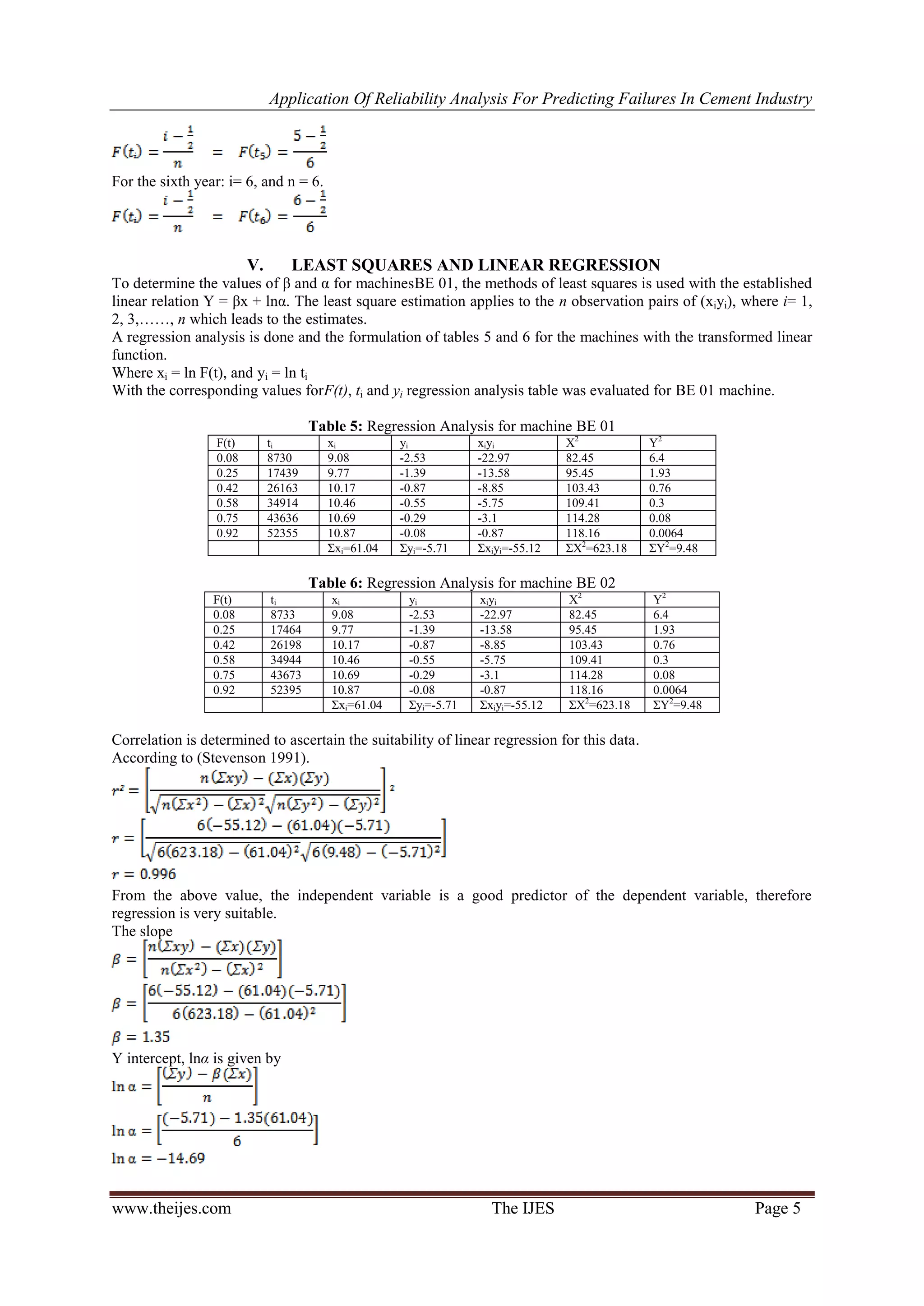 Application of Reliability Analysis for Predicting Failures in Cement Industry | PDF