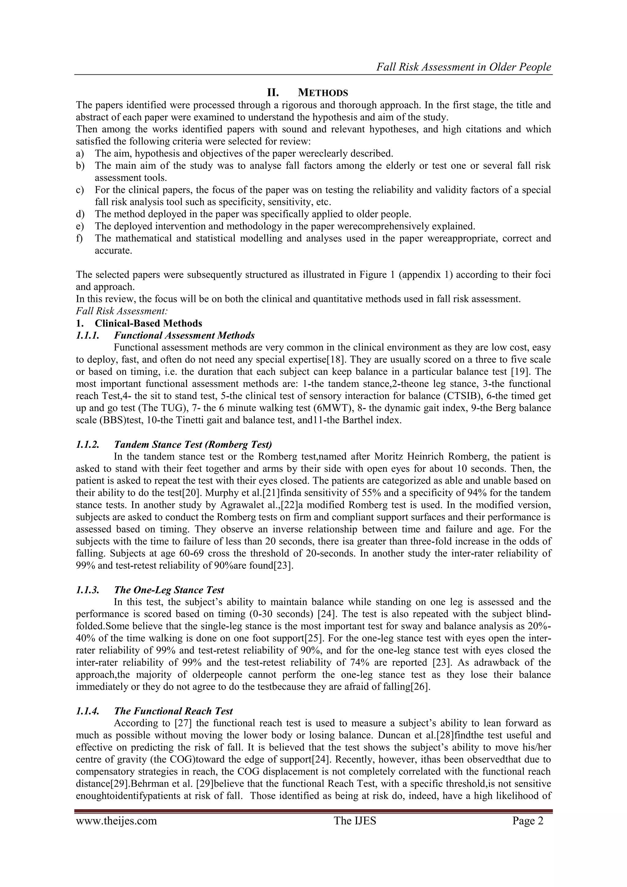 Fall Risk Assessment in Older People | PDF