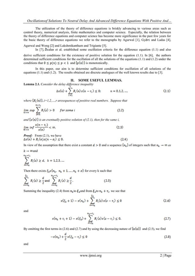 Oscillation Of Solutions To Neutral Delay And Advanced Difference Equations With Positive And