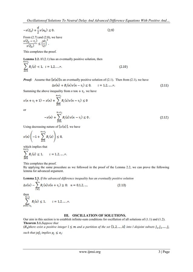 Oscillation of Solutions to Neutral Delay and Advanced Difference Equations with Positive and ...