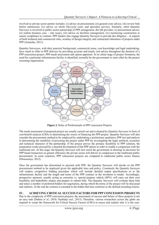 Quantity Surveyor’s Impact: A Panacea to achieving Critical Success ...