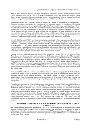 Quantity Surveyor’s Impact: A Panacea to achieving Critical Success ...