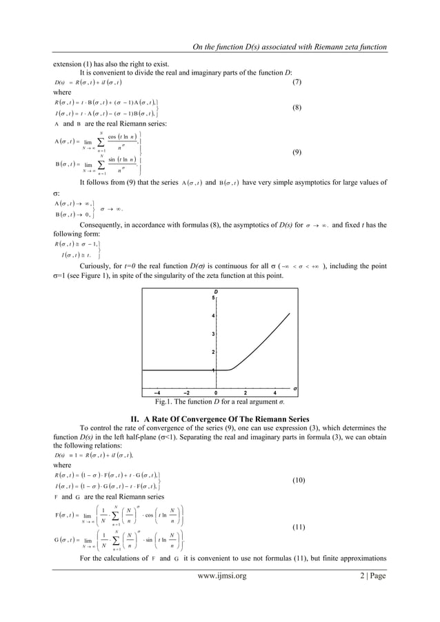 On The Function D S Associated With Riemann Zeta Function Pdf