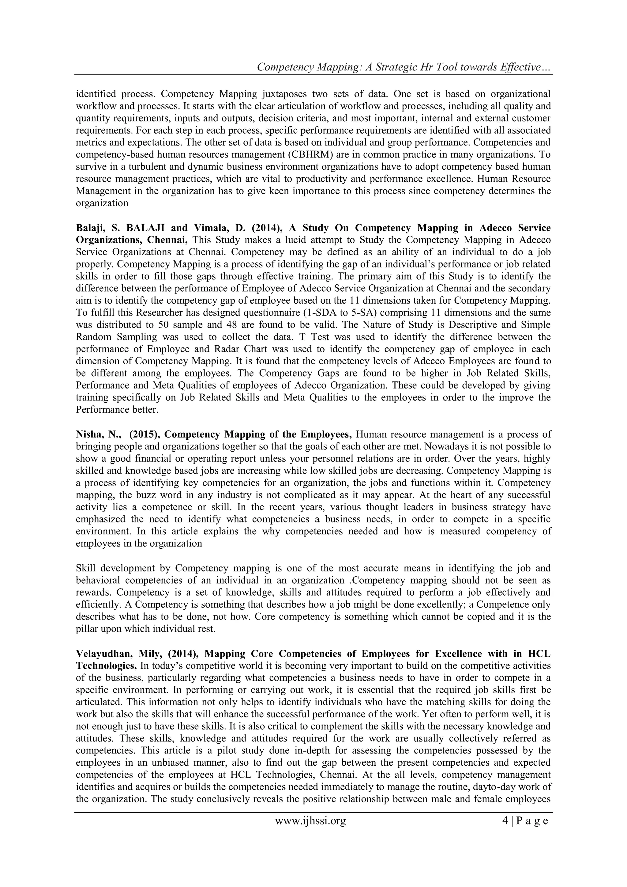 Competency Mapping: A Strategic Hr Tool towards Effective Skill Mapping ...