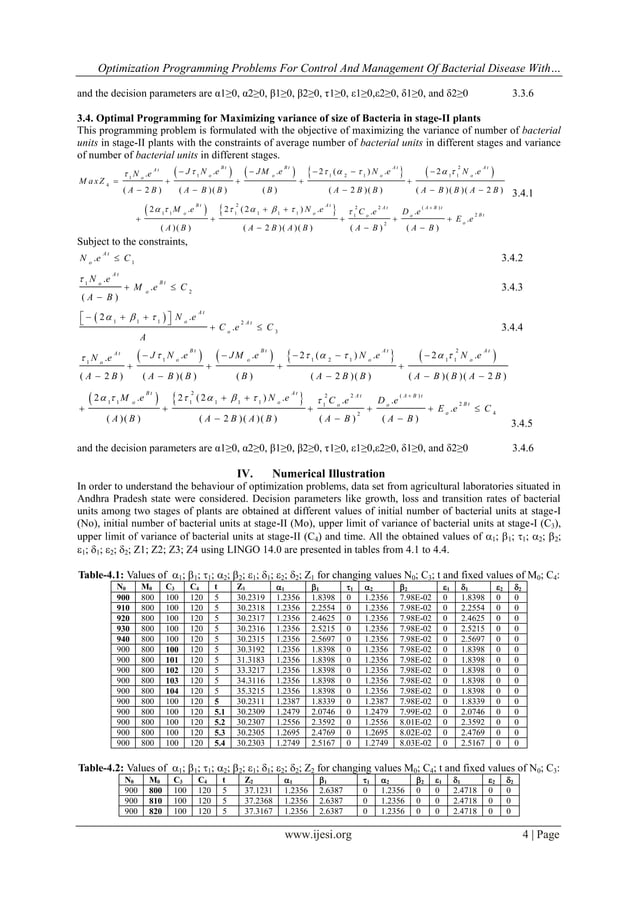Optimization Programming Problems For Control And Management Of ...