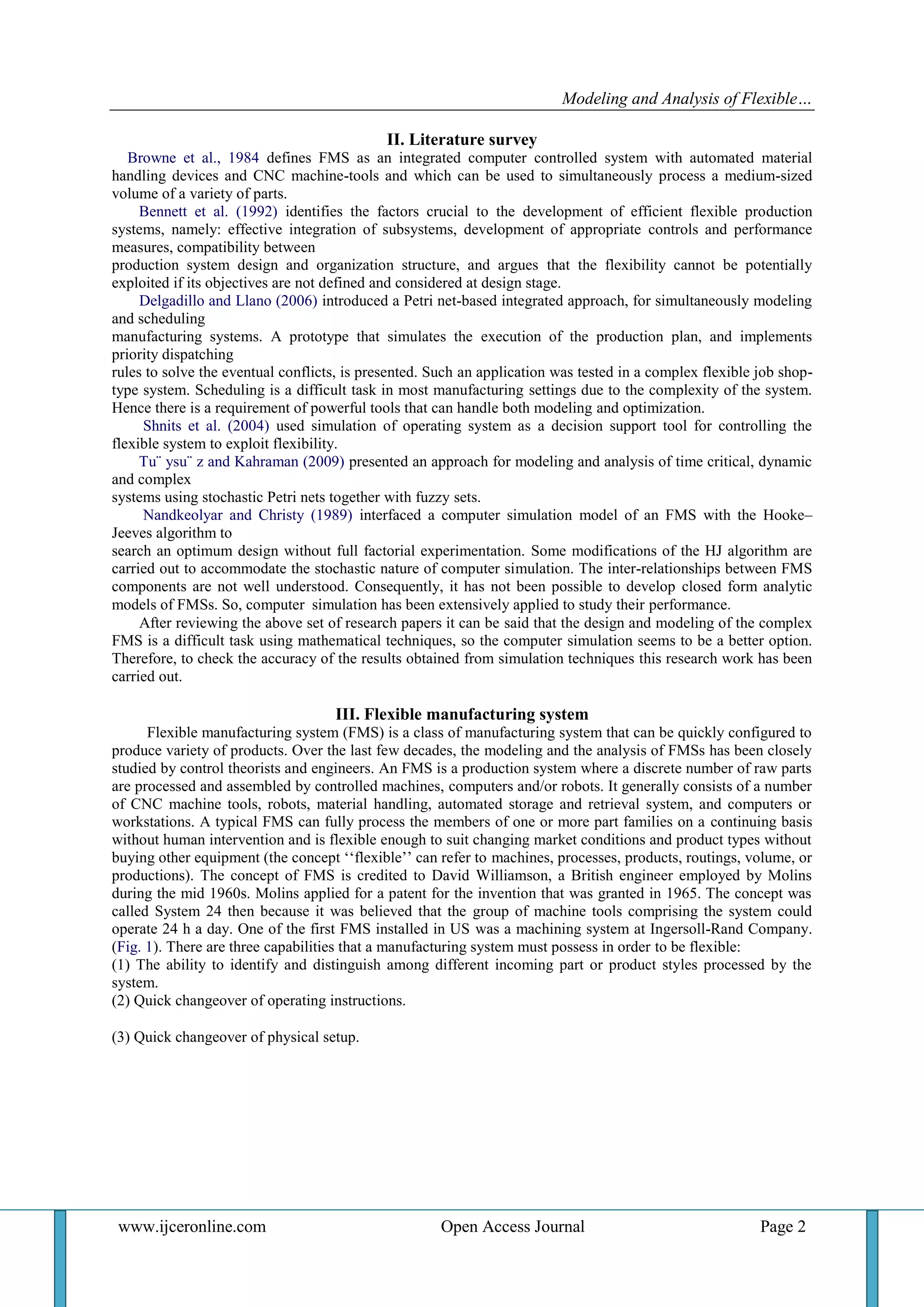 Modeling and Analysis of Flexible Manufacturing System with FlexSim | PDF