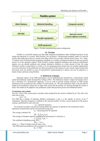 Modeling and Analysis of Flexible Manufacturing System with FlexSim | PDF