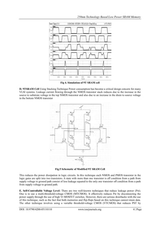 250nm Technology Based Low Power SRAM Memory | PDF | Data Storage and Warehousing | Computing