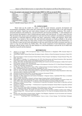 Impact of Road Infrastructure on Agricultural Development and Rural ...