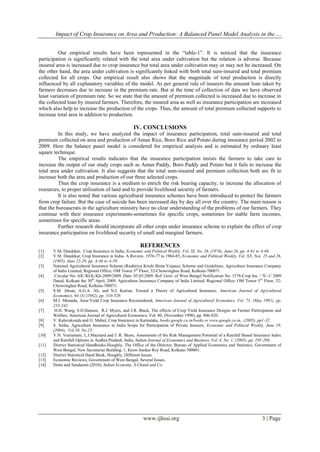 Impact of Crop Insurance on Area and Production: A Balanced Panel Model ...