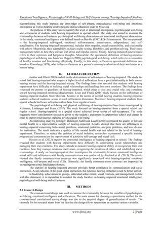 Emotional Intelligence, Psychological Well-Being and Self-Esteem among ...