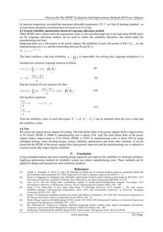 Discuss on the MTBF Evaluation and Improvement Methods of Power Adapter | PDF