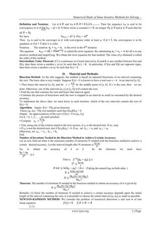 Numerical Study of Some Iterative Methods for Solving Nonlinear Equations | PDF