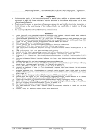 Improving Students’ Achievement of Social Science By Using Jigsaw ...