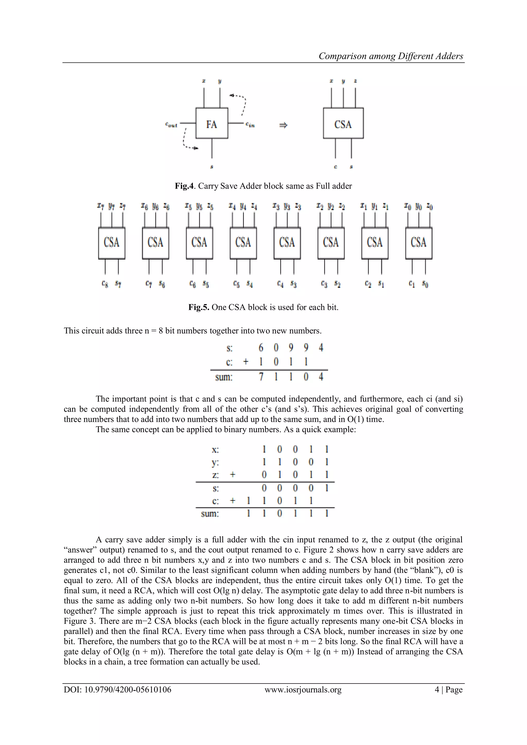 Comparison among Different Adders | PDF