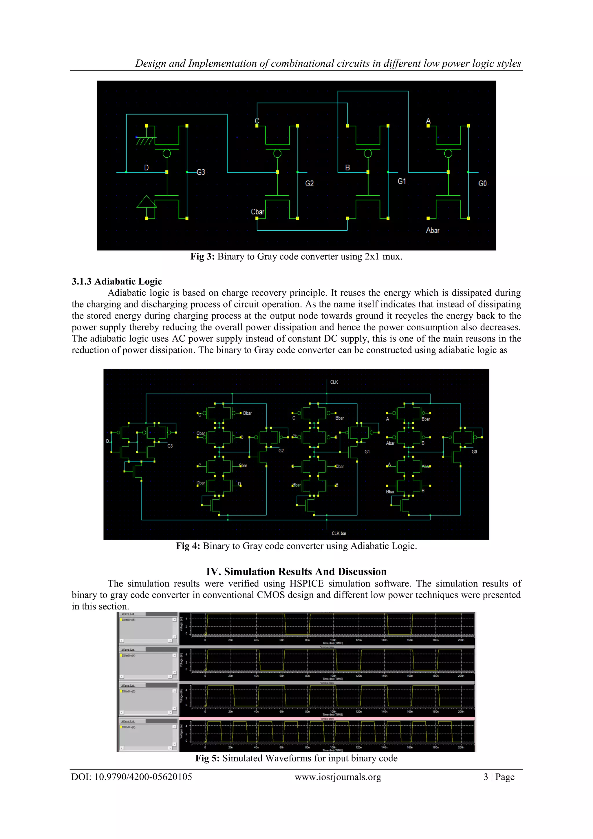Design and Implementation of combinational circuits in different low power logic styles | PDF