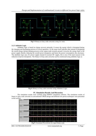 Design and Implementation of combinational circuits in different low power logic styles | PDF