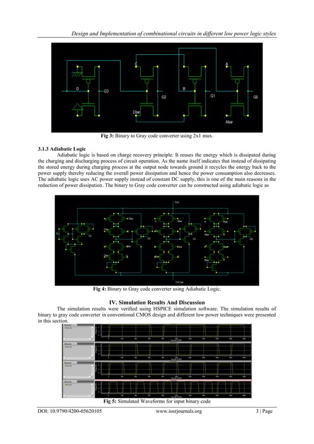 Design and Implementation of combinational circuits in different low power logic styles | PDF