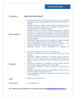 Specialist Securitate IT | PDF