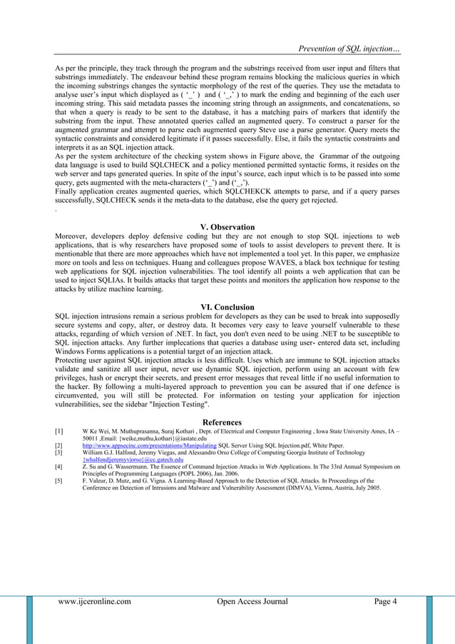 Prevention Of Sql Injection In E Commerce Pdf