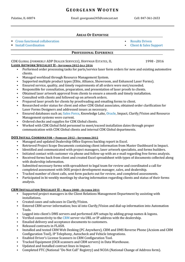 Georgeann Wooten Nov Resume | PDF