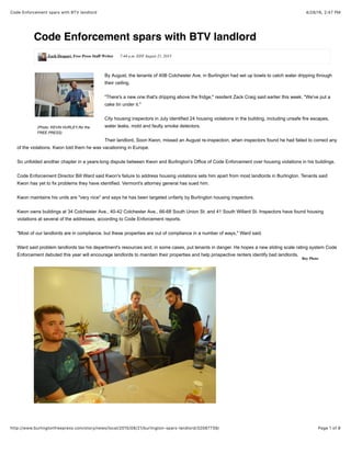 Code Enforcement spars with BTV landlord | PDF