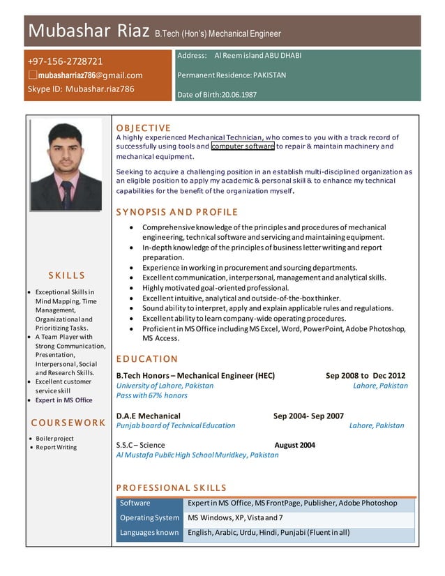 Mubashar BTech CV (1) | PDF