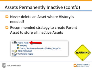 A05 - Managing Asset Life Cycles (MCU) | PPTX