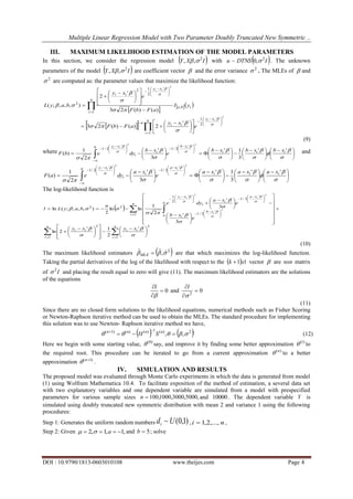 Multiple Linear Regression Model with Two Parameter Doubly Truncated New Symmetric Distributed ...